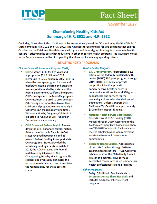 Fact Sheets - ITUP