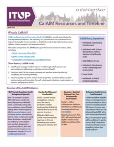 CalAIM Summary and Timeline (2022 Update) - ITUP